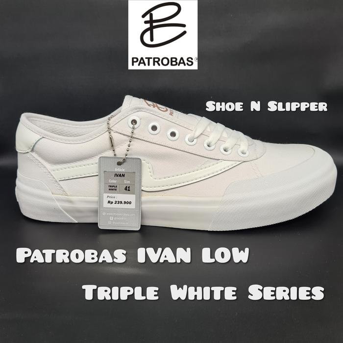 Jual Sepatu Patrobas IVAN TRIPLE WHITE Series (Original) - LOW White ...