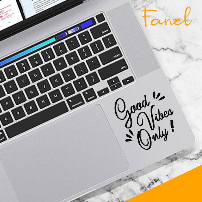 Jual stiker laptop trackpad good vibes only Cutting Sticker keren ...