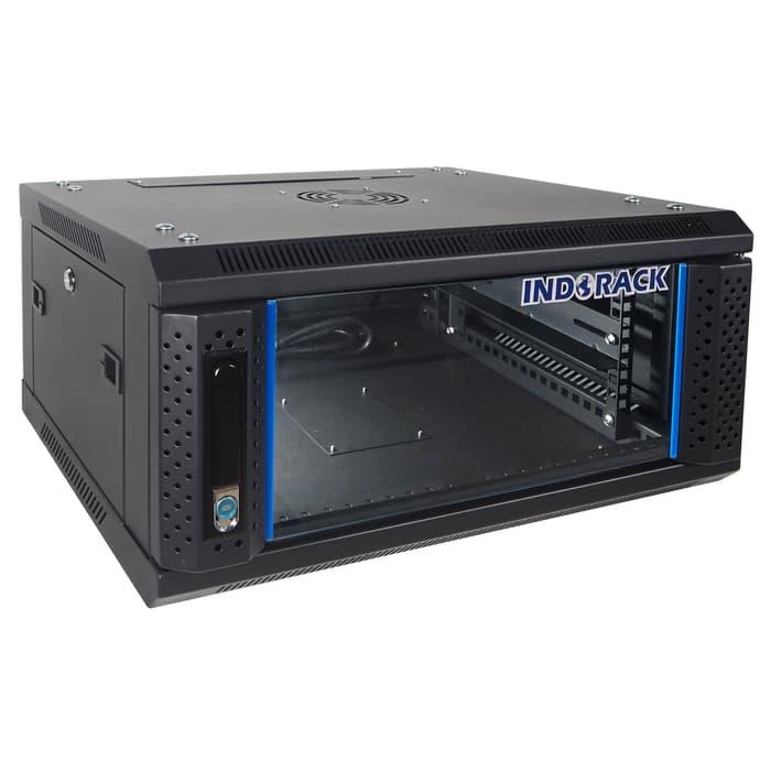 Promo INDORACK WALLMOUNT 4U DEPTH 450MM SINGLE DOOR - WIR4504S GLASS ...