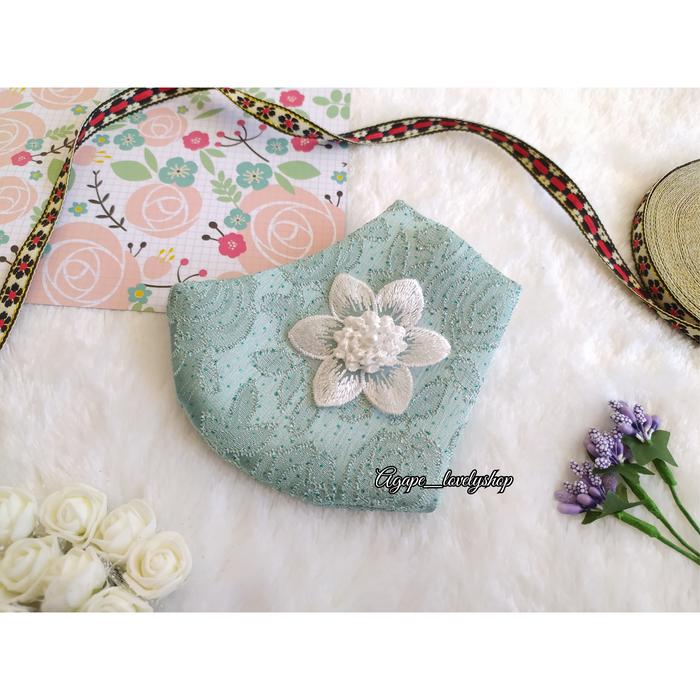 Jual Masker jaguar, masker kain jacquard bunga,masker pesta wedding - Kab. Bandung Barat - Agape ...