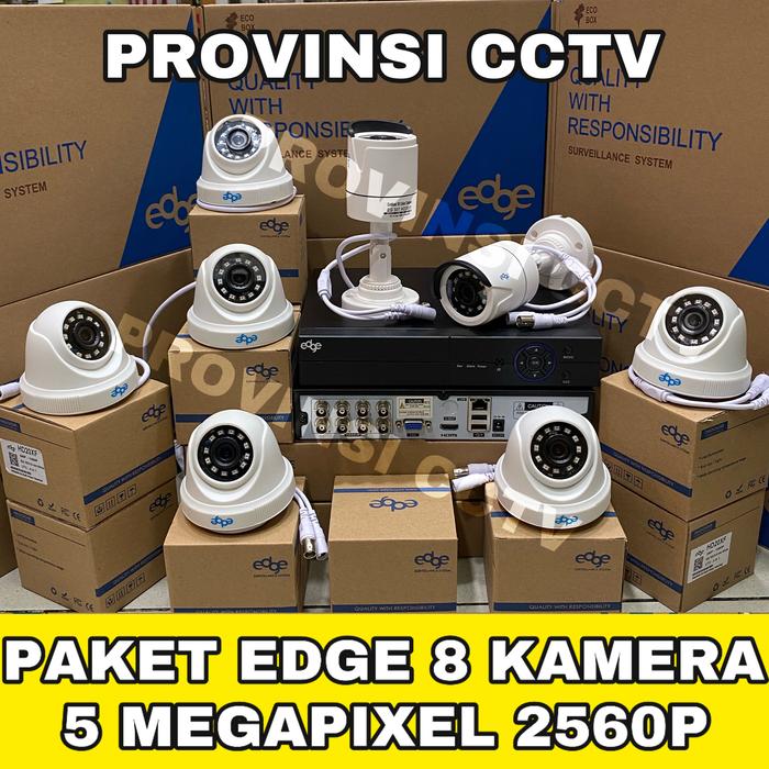 Jual Paket CCTV Edge 5MP 2560P 8 Channel 8 Kamera Komplit HDD 1TB ...