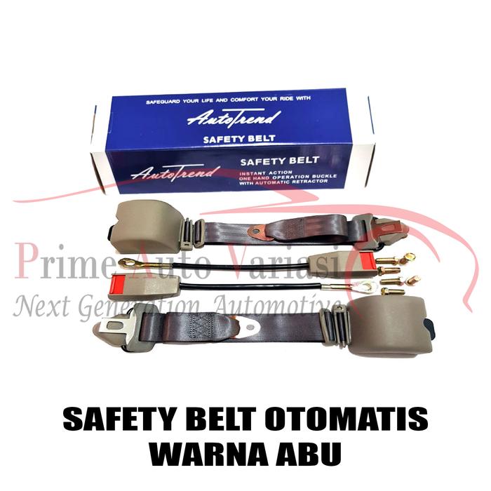 Jual SAFETY BELT SABUK PENGAMAN MOBIL OTOMATIS UNIVERSAL - GREY ABU ...