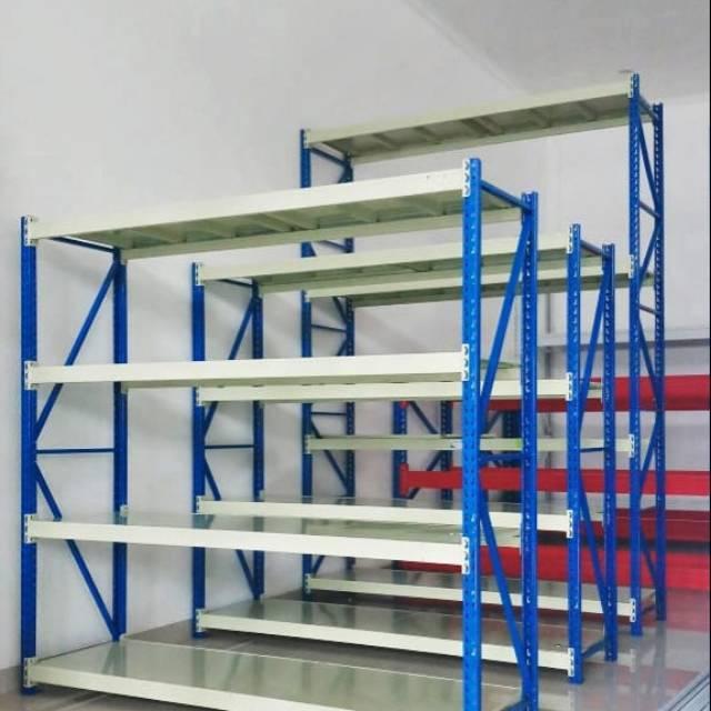 Jual RAK GUDANG HIGH QUALITY Kapasitas Beban 500Kg Dimensi ( 200x60x200 ...