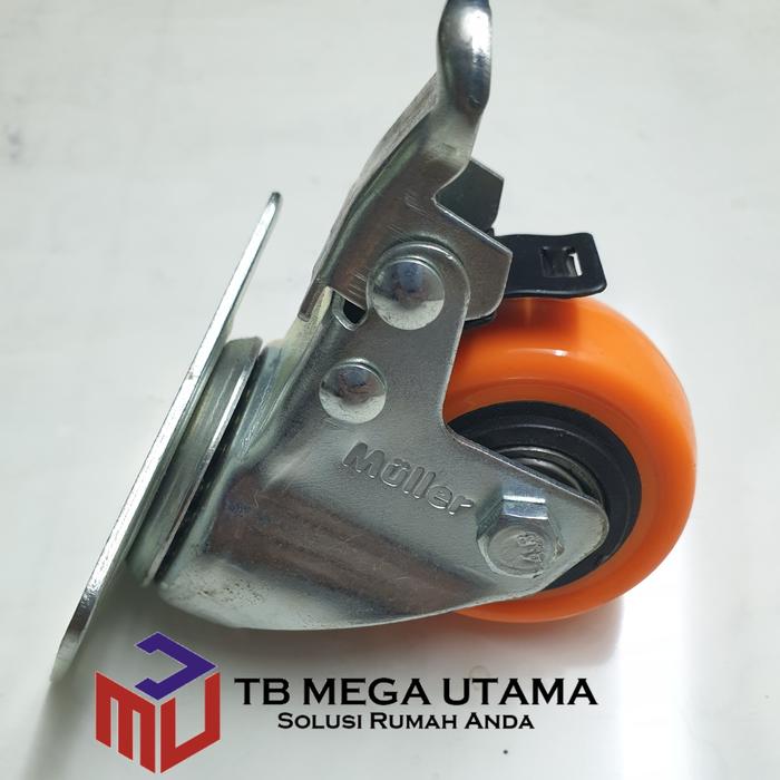 Jual Roda Roli Muller 2" Hidup + Rem | Roda Trolley Dua Inch - Kab ...