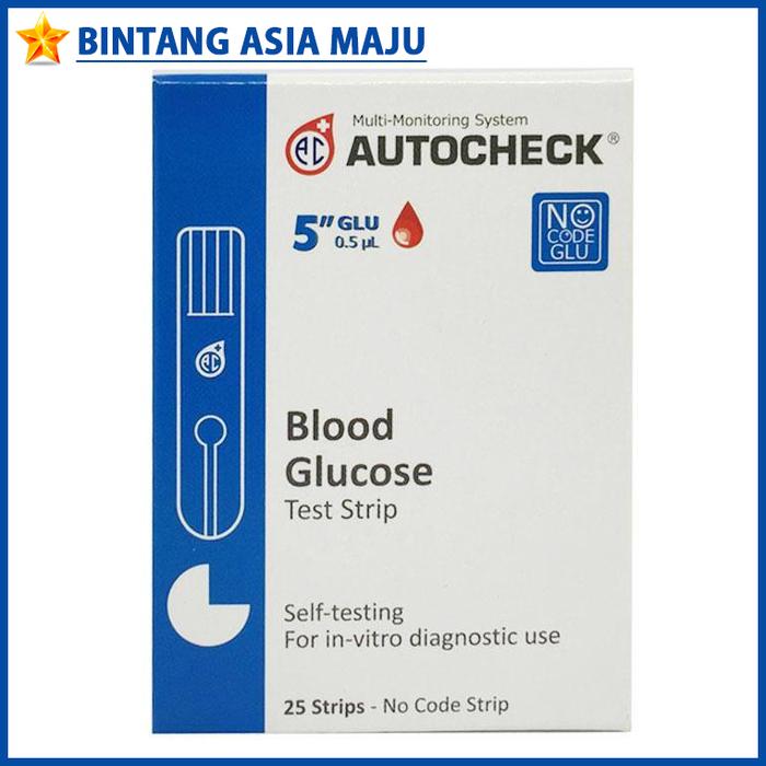 Jual AUTOCHECK GLUCOSE STIK STRIP GULA DARAH CEK TES AUTO CHECK TEST ...