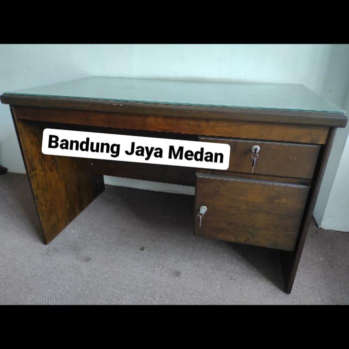 Jual Meja Kantor / Kerja 1/2 Biro Full Solid Wood 1 Laci uk.120cm ...