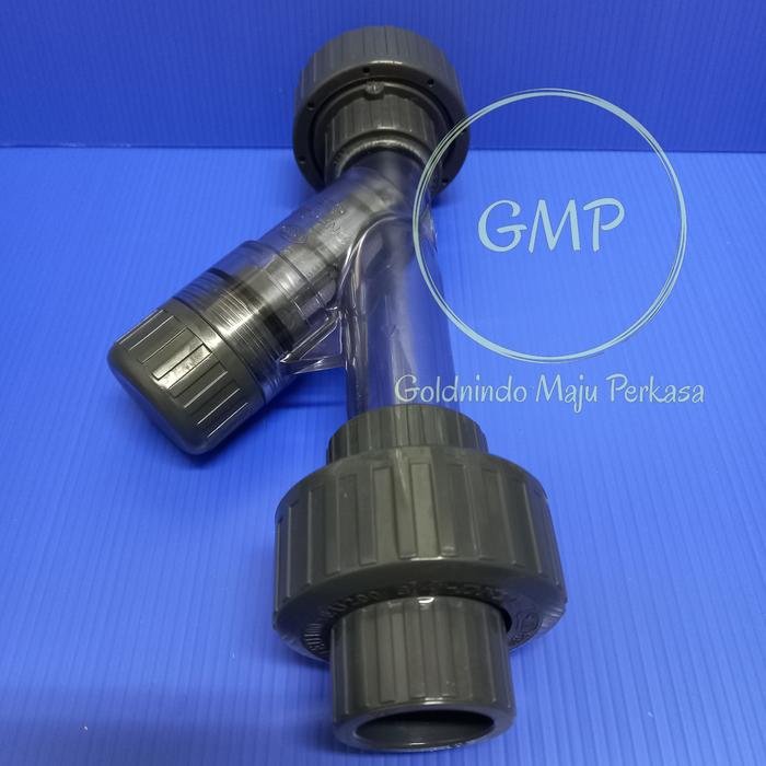 Jual Y-Strainer PVC Clear 2 inch - Strainer PVC Double Union - Jakarta ...