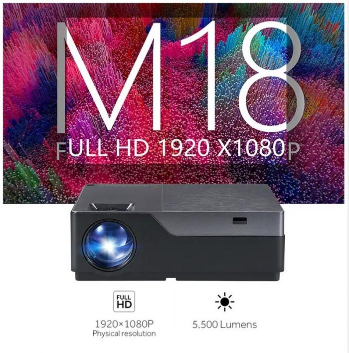 Jual M18 Home Theatre LED Projector - Native Full HD 1080P - 5500 ...