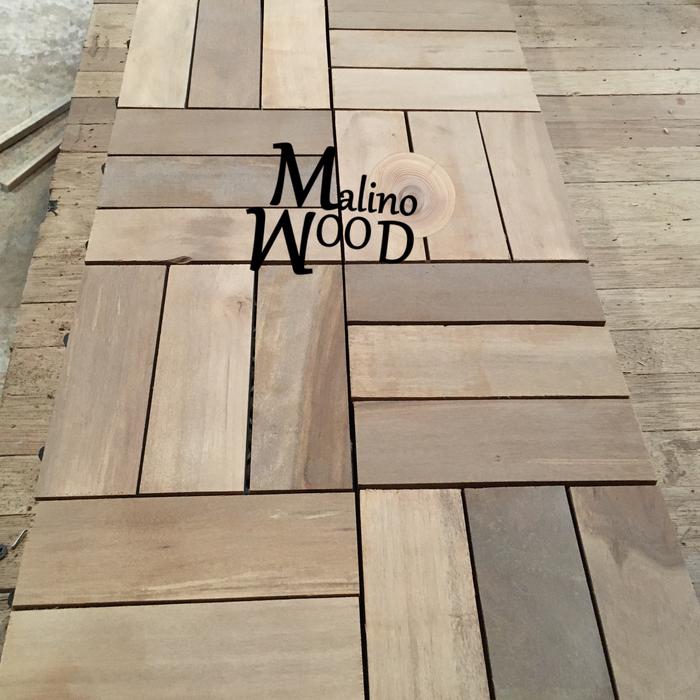 Jual Decking tile kayu ulin kebun kolam teras ukuran 30x30 cm unfinis ...