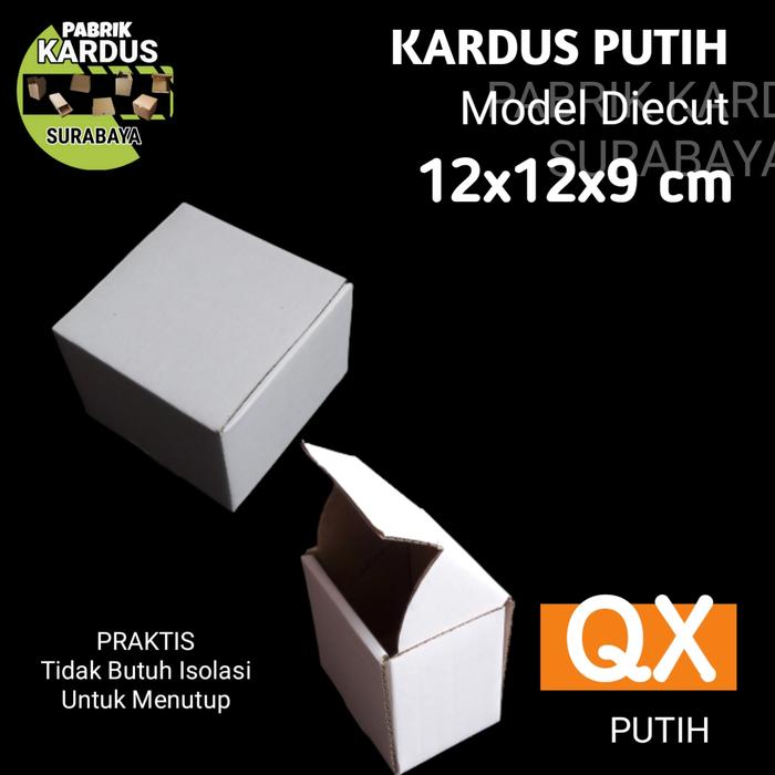 Jual KARDUS QX PUTIH 12x12x9cm KOTAK BOX DUS KARTON PACKING AKSESORIS ...