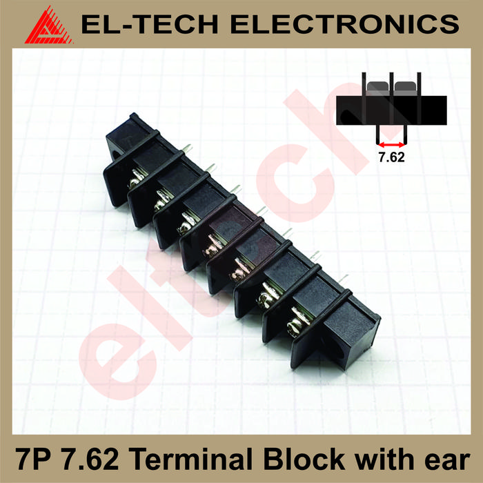 Jual 7 7P 7Pin P Pin 7.62mm Terminal Block Blok + Ear Pakai Telinga ...