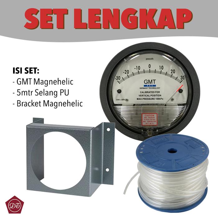Jual SET LENGKAP - GMT Magnehelic Pressure Gauge -30 ~ 30 Pascal ...