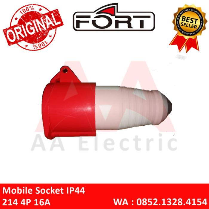 Jual Mobile Socket / Mobile Mounting IP44 214 4 Pin 16A Fort - Jakarta ...