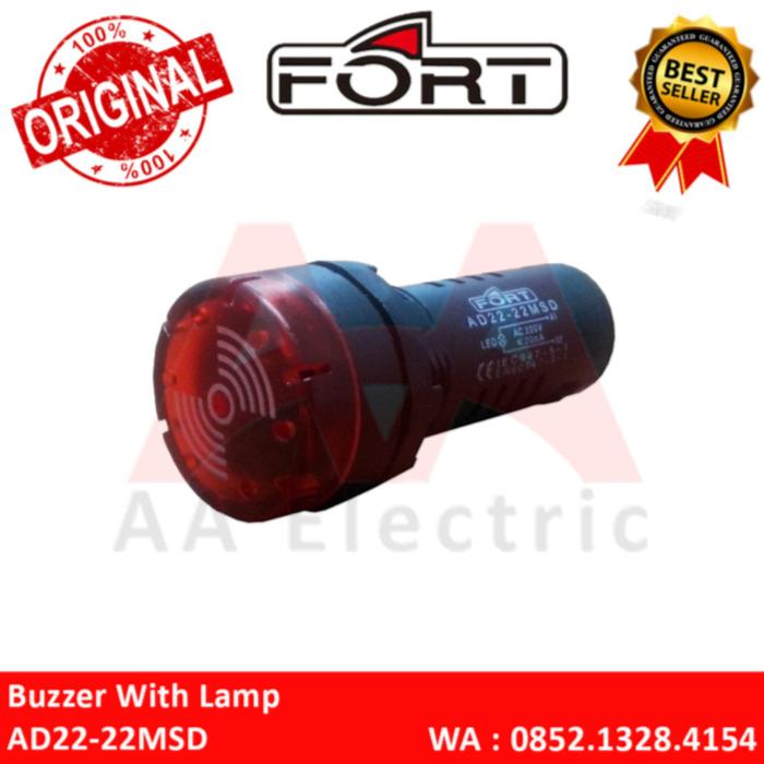 Jual Buzzer With Lamp AD22-22MSD / AD2222MSD 22mm 220VAC 24VDC Fort ...