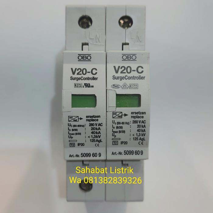 Jual Surge Arrester OBO V20-C 2Pole 280Vac - Jakarta Pusat - RASYA ...