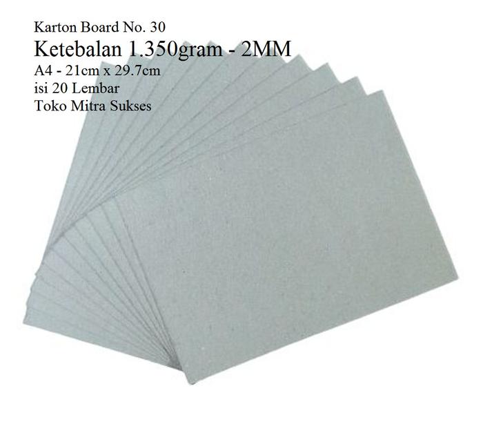 Jual Karton Board Abu Abu A4 No 30 Ketebalan 2mm - Jakarta Barat - Toko ...