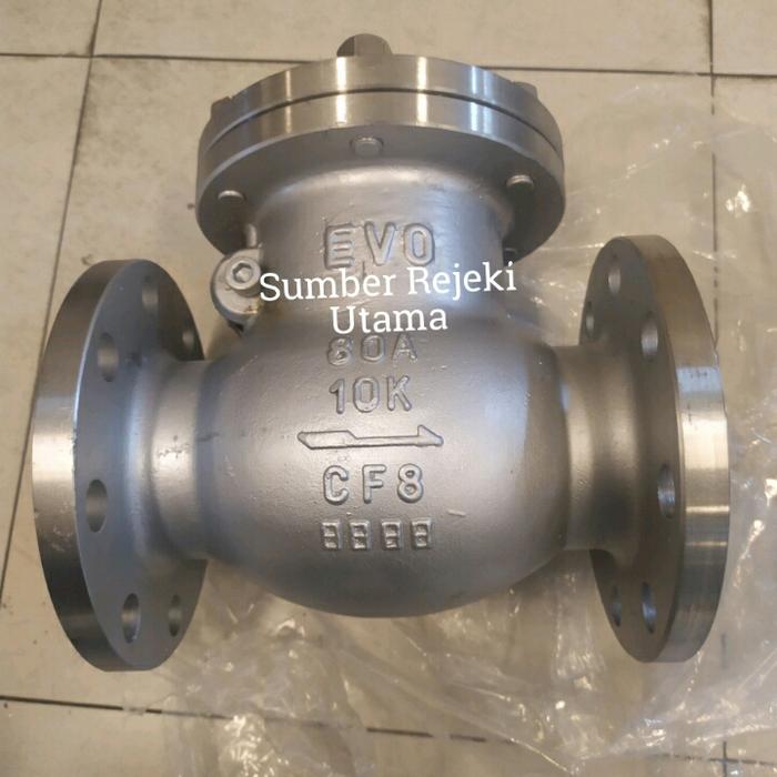 Jual Swing Check Valve Stainless SS304 JIS 10K Flange 5"inch / DN 125 ...