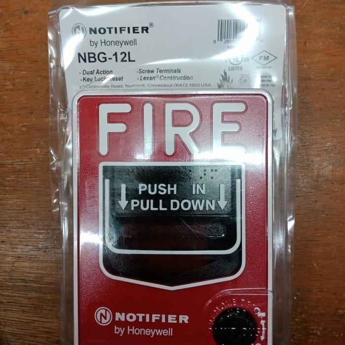 Jual manual call point push in pull down tipe NBG-12L merk NOTIFIER ...