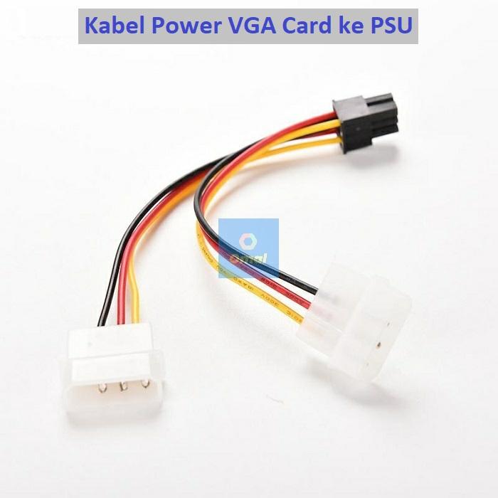 Jual Kabel Konektor Converter Power VGA 6 pin 6pin To 2 dual MOLEX ...