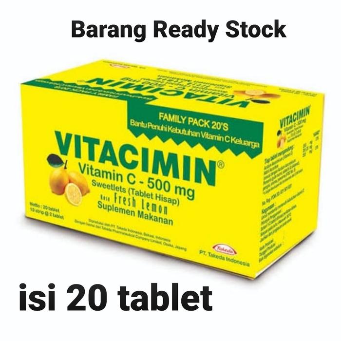 Jual VITACIMIN 1 pack isi 20 tablet-vitamin c rasa lemon - Jakarta ...
