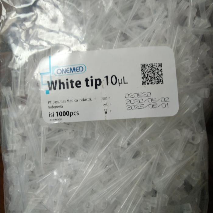 Promo white tip micropipette tip putih mikropipete 10 uL pak onemed ...