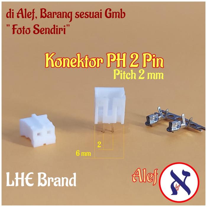 Jual Konektor PH 2 Pin A2001 LHE pitch 2 mm White Housing Socket jst - Kota Surabaya - Alef ...