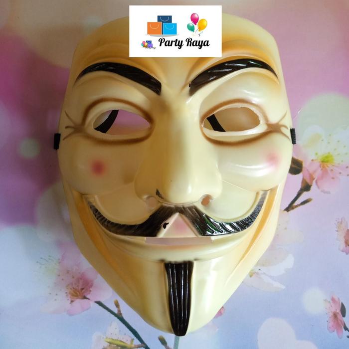 Jual Topeng anynomous / topeng hacker kuning /topeng pesta - Jakarta ...