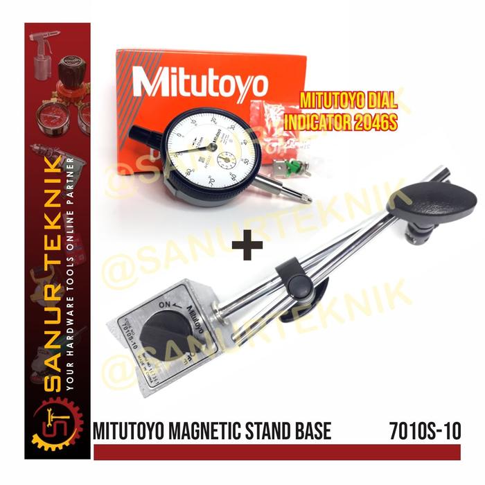 Jual Paket Mitutoyo Dial Indicator 2046s Magnetic Stand Base 7010s