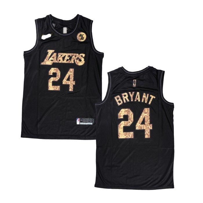 Jual Baju Jersey Basket Swingman NBA Kobe Bryant Lakers Black Gold ...
