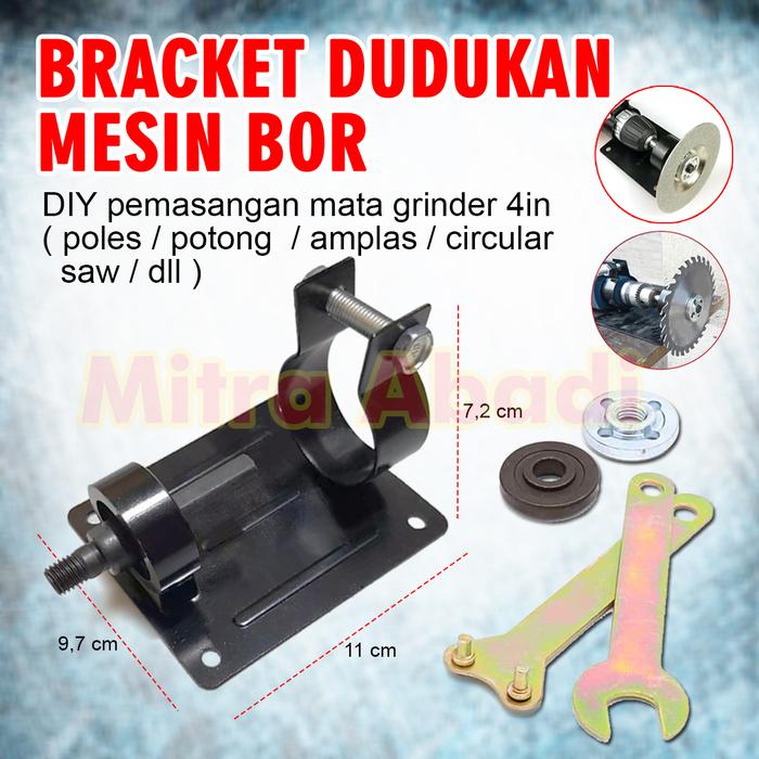 Jual Bracket Stand Dudukan Mesin Bor DIY Mata Gerinda - Bracket dudukan ...