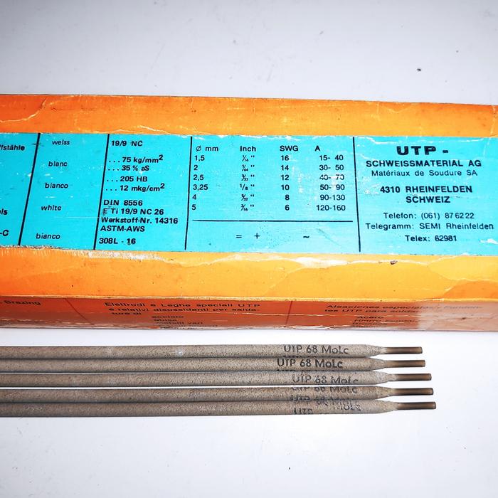 Jual Kawat las UTP 68 MOL C Special Stainless Steel ukuran 3.2 MM - Kab ...