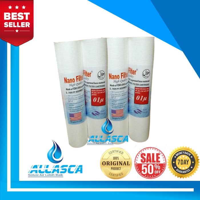 Jual Saringan Air Filter Nano 10" 0,1/ Catridge Sedimen Filter Air 1 ...