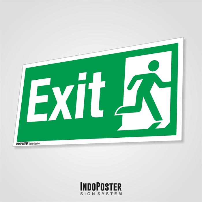Jual Stiker label K3 safety sign tanda pintu exit - Kab. Bandung ...