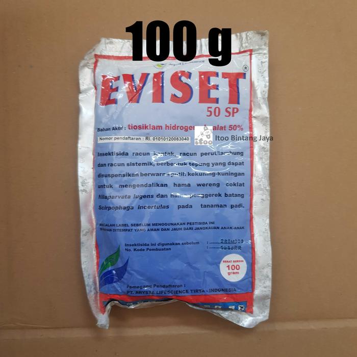 Jual Insektisida Tiosiklam Hidrogen Oksalat Eviset 50 SP 100 gram ...