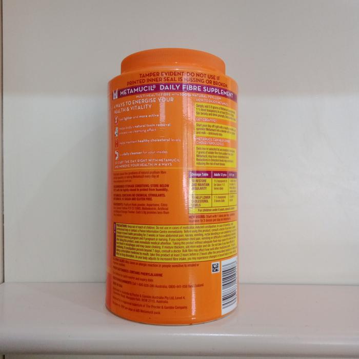 Jual Meta Mucil Multi Health Fibre Orange Smooth 180 Doses 1,06kg Di ...