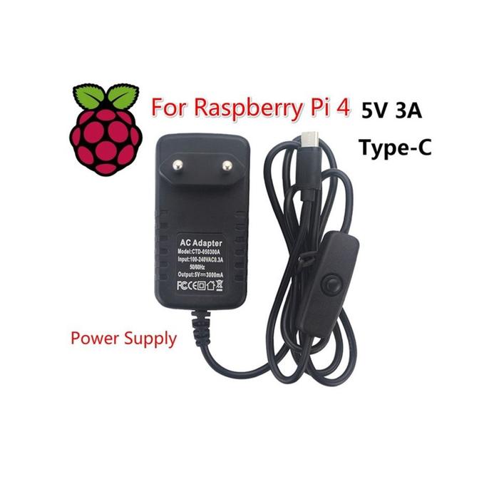 Jual Adaptor 5V 3A USB Type C For Untuk Raspberry Pi 4B - Kota Medan ...