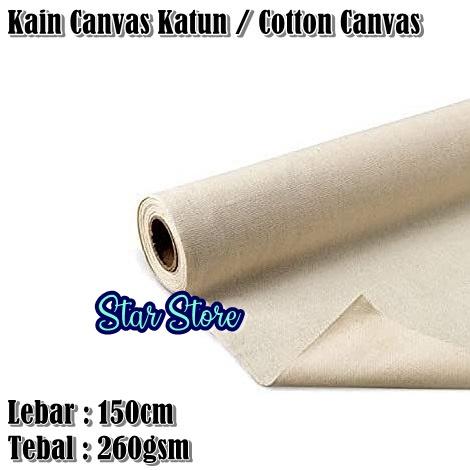 Jual Kain Kanvas Katun / Cotton Canvas / Bahan Kanvas Lukis / Tirai ...