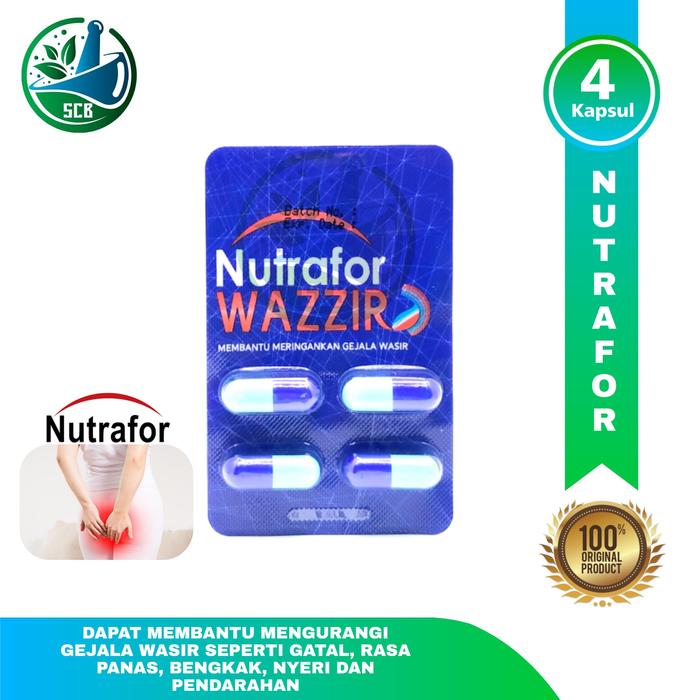 Jual Nutrafor Wazzir 1 Strip Herbal Kapsul Ekstrak Daun Ungu Jamu Wasir ...