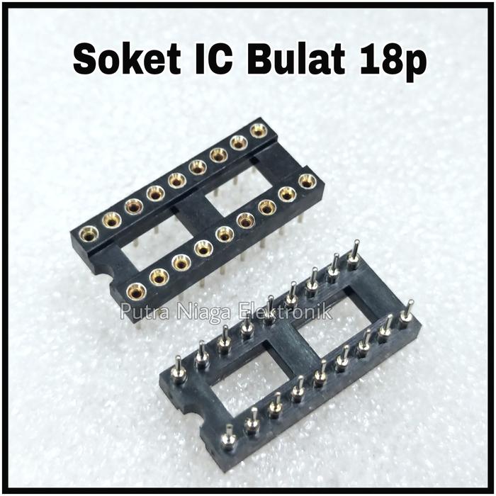 Jual Soket IC 18p Bulat / Socket Round 18 pin ic Dudukan 2x9 18pin ...