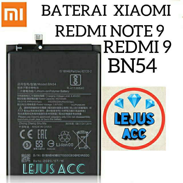 Jual Baterai Batre Battery Xiaomi Redmi Note 9 Redmi 9 BN54 BN 54 ...