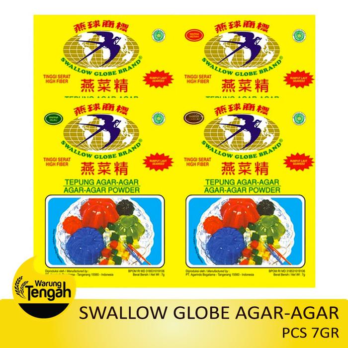 AGAR-AGAR SWALLOW GLOBE RUMPUT LAUT SACHET (~7GR) –, 53% OFF