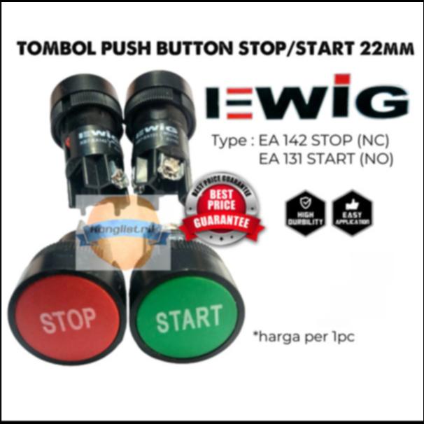Jual PUSH BUTTON 22mm START/STOP EWIG - Hijau - Jakarta Barat ...