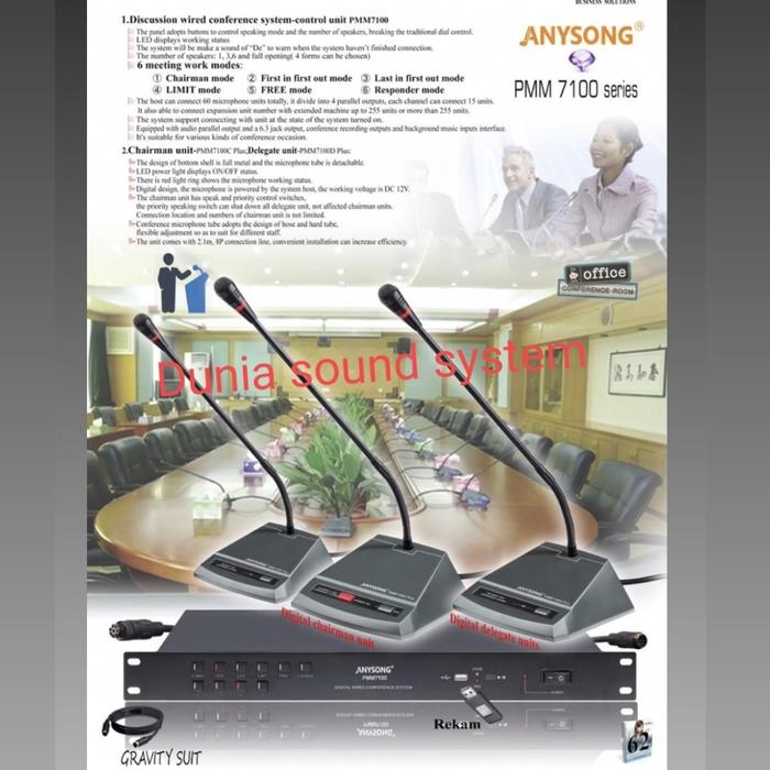 Jual mic conference 6mic Anysong PMM 7100 - Jakarta Barat - Dunia Sound ...