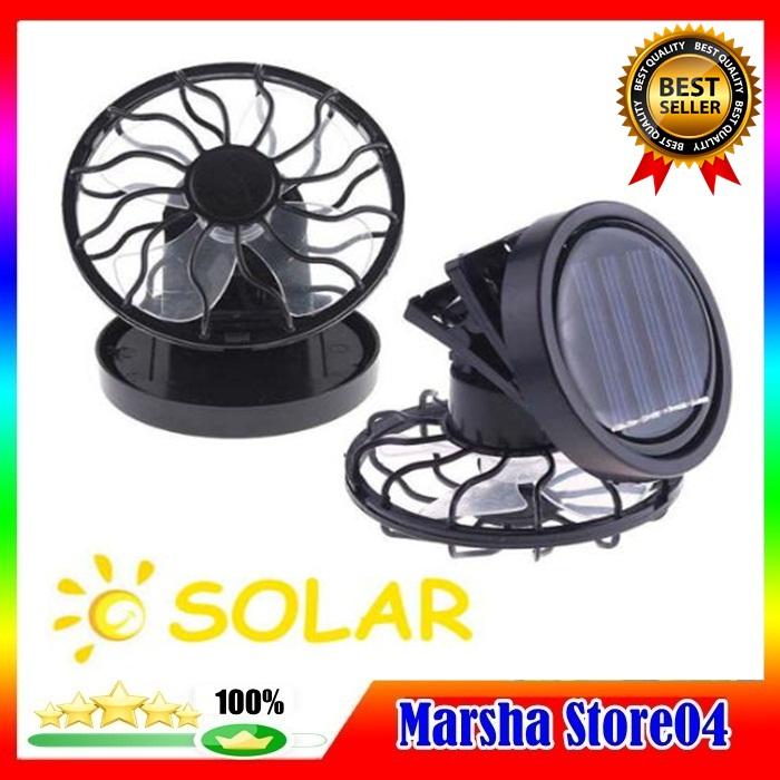 Jual Kipas Angin Mini Portable Tenaga Surya Warna Hitam untuk Outdoor ...
