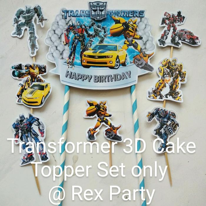 Jual Transformer Cake Topper/Topper Kue/Birthday Topper/3D Topper ...