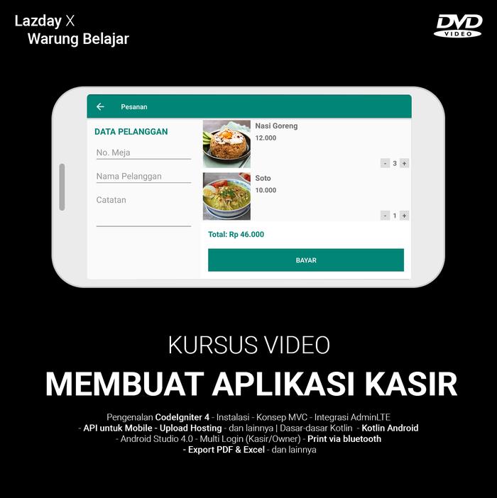 Jual Membuat Aplikasi Kasir: Video Kursus Pemrograman Web dan Android ...