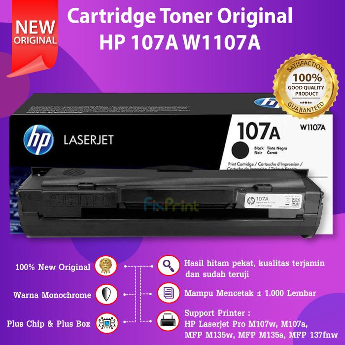 Promo Cartridge Toner Original HP 107A W1107A Printer M107w M107a MFP ...