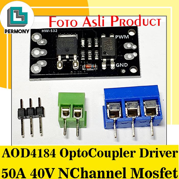 Jual AOD4184 N Channel mosfet D4184 PCB Module optocoupler pc817 ...