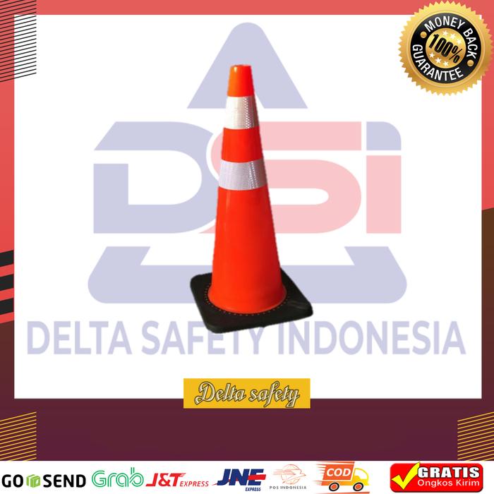 Jual Safety Cone | Traficone Rubber base Hitam 90 Cm | Kerucut Safety ...