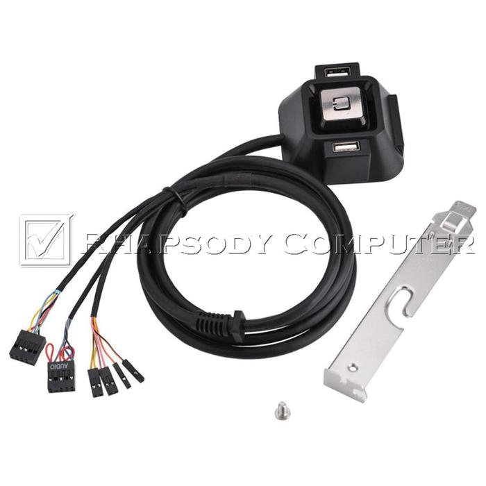 Jual Kabel Power On-off Reset Push Button Switch Dual Usb Audio For ...